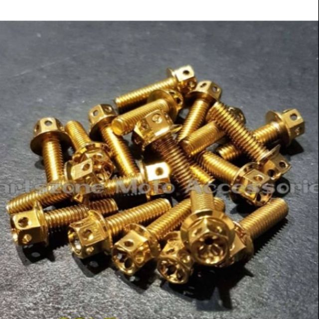 HENG GOLD BOLT FLOWER TYPE 5MM,6MM,8MMX10-65 (SOLD PER PIECE) | Shopee ...