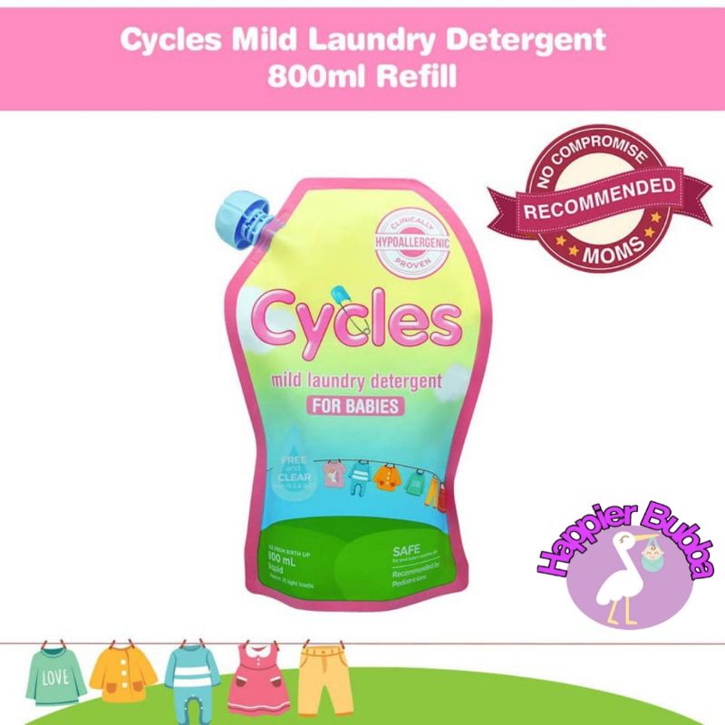 Cycles Mild Laundry Baby Detergent 800 ml | Shopee Philippines