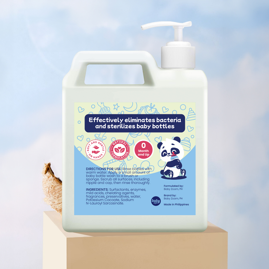 BabyZoom Baby Bottle Wash 1000ml Food-Grade Nipple & Utensil Cleanser ...