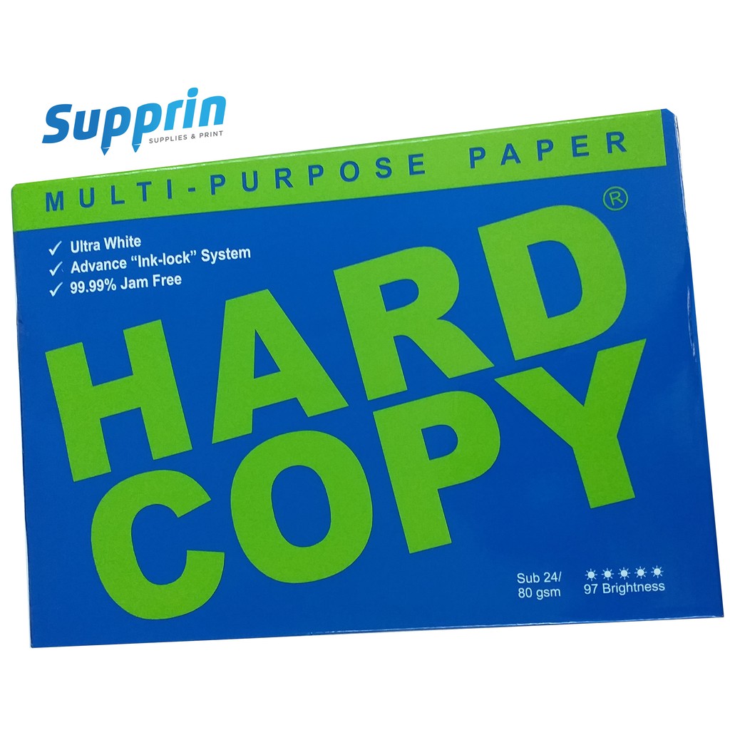 Hard Copy, A4 (8 1/4" x 11 3/4"), Subs 24, 80 gsm, 500 sheets (1 ream ...