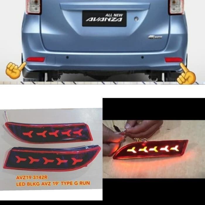 All New Avanza Type G Running Rear Bumper Reflector Light | Shopee ...