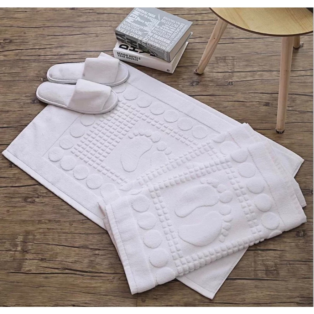 Hotel Bath Linen Embossed Bath (Foot Towel )(50cm*80cm) 295G | Shopee ...