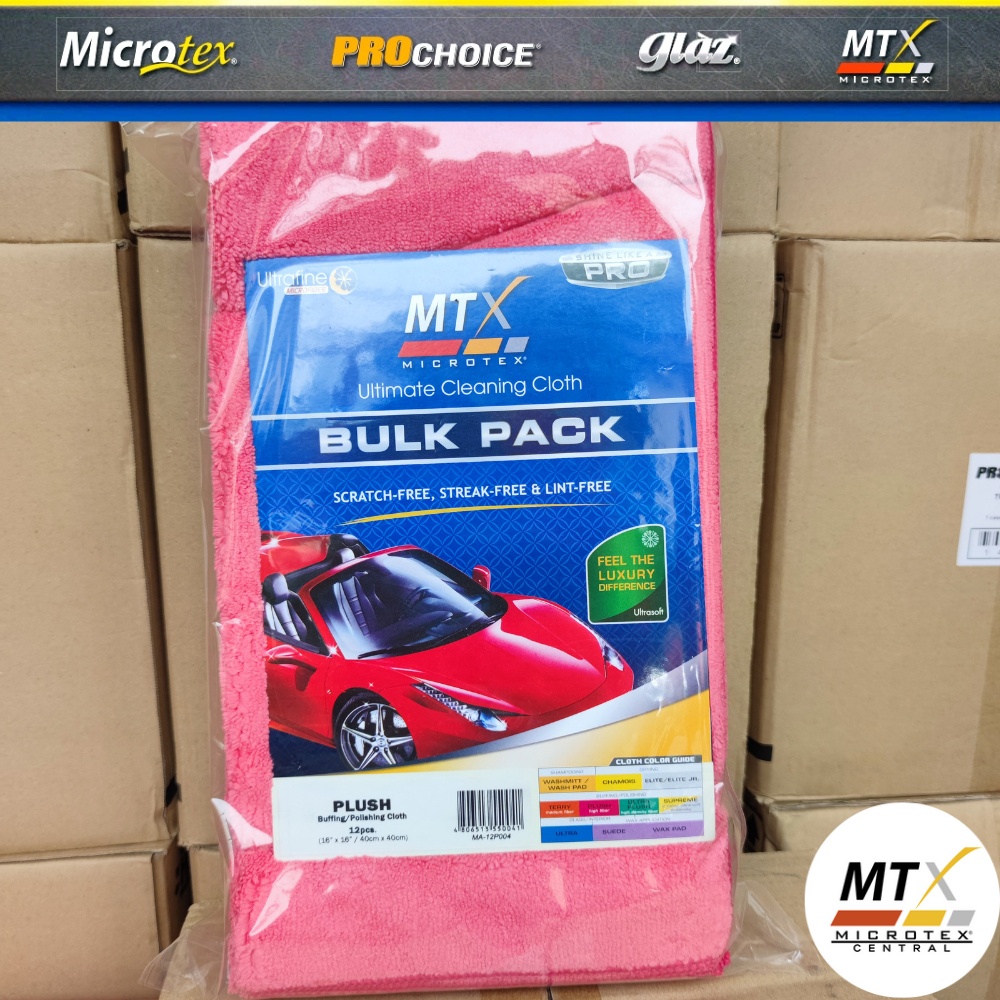 Microtex MTX Plush microfiber cloth High Pile Bulk pack 12 pcs | Shopee ...