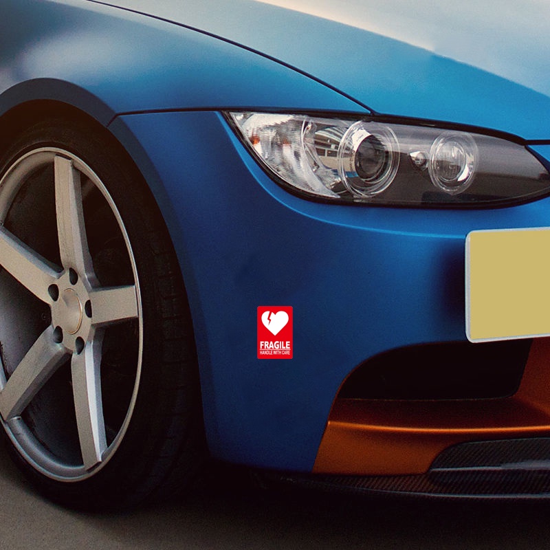 "FRAGILE" Warning Car Sticker "HANDLE WITH CARE" Reflective Decal ...