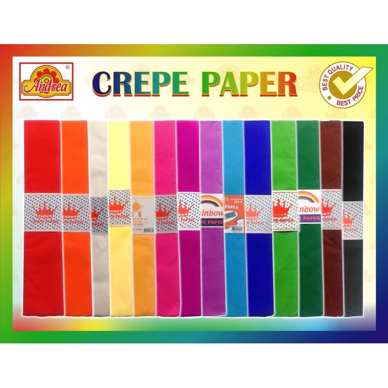 Crepe paper assorted color ( sold by 5 pcs. in 1 color only) | Shopee ...