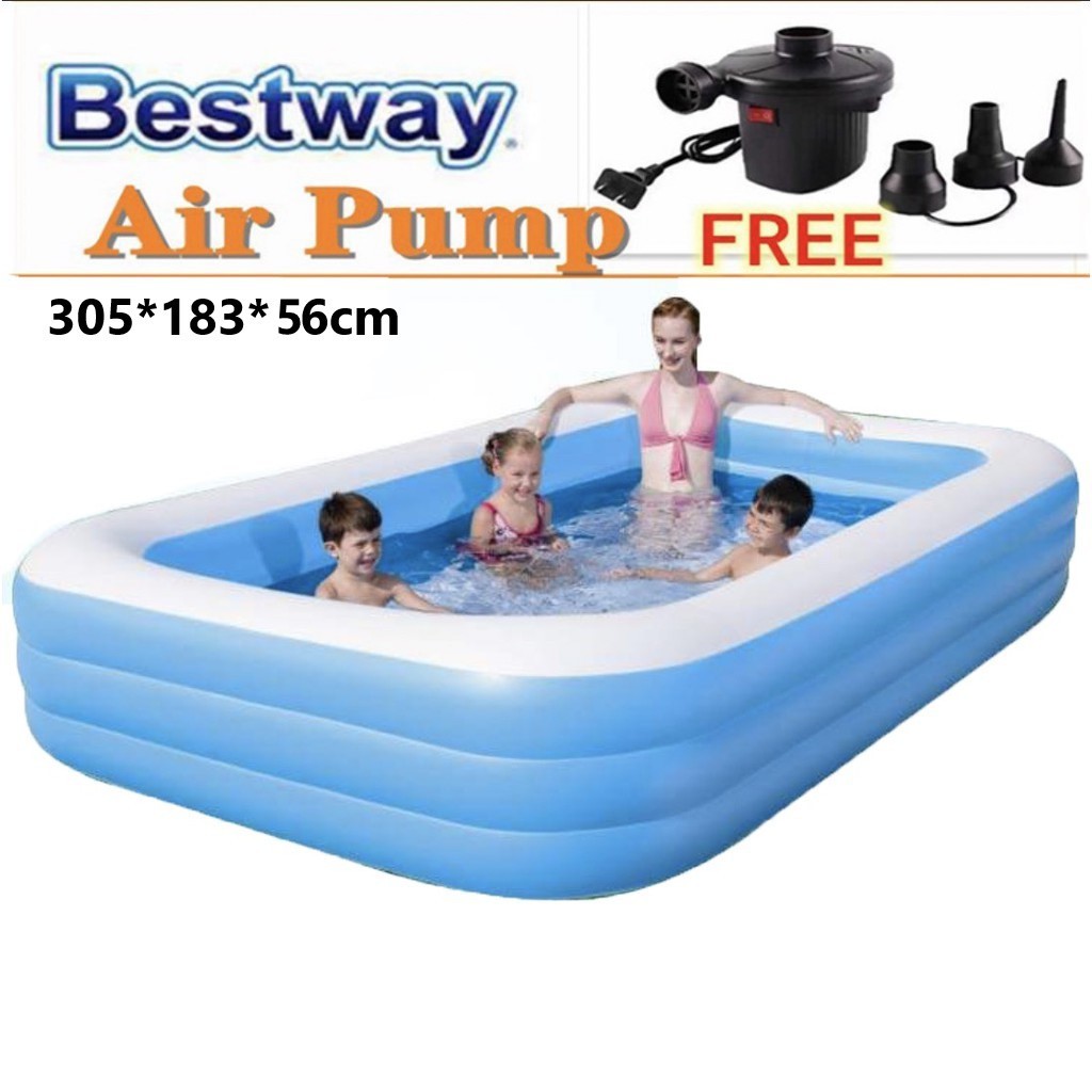 Bestway large FREE pump swimming pool Three layers of opaque enlarged ...