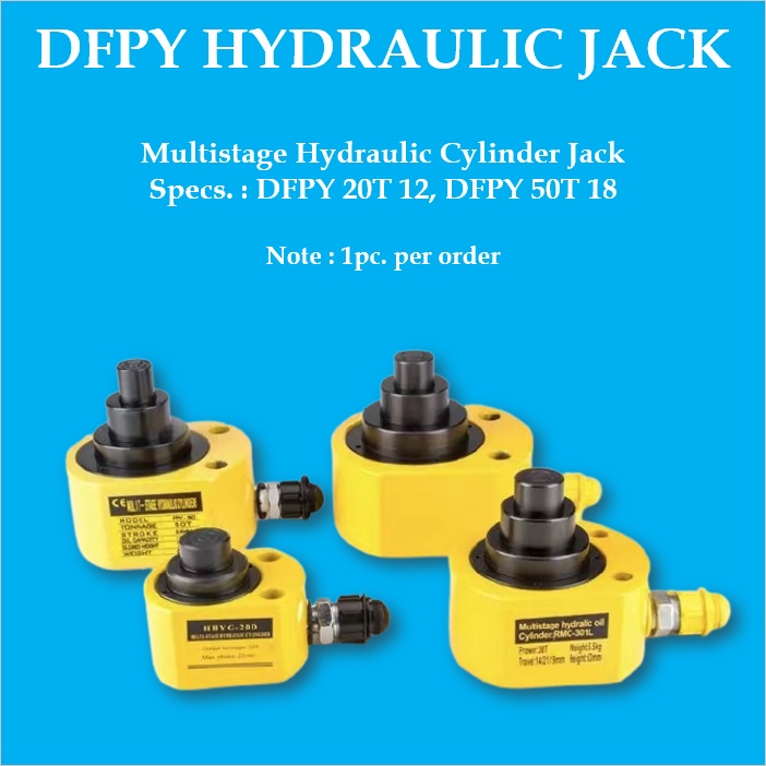 20T 12mm 50T 18mm DFPY Multistage Hydraulic Cylindea Jack Multi-section ...