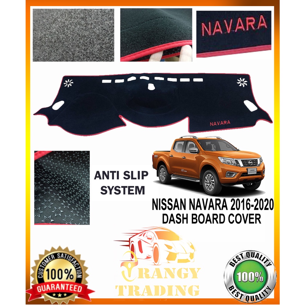 Dashboard Cover for Nissan Navara 2016 to 2020 Dash board High Quality Dash Mat RED/ BLACK ...