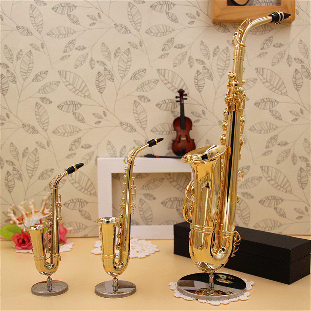 Mini Saxophone Model Musical Instruments Copper Brooch Miniature Desk ...