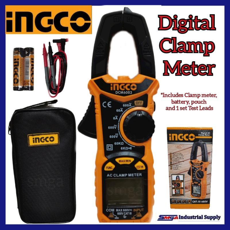 Ingco Digital AC Clamp Meter DCM6003 | Shopee Philippines