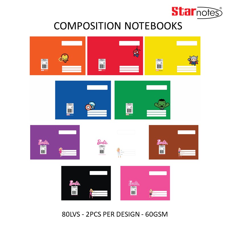 Starnotes Character Composition Notebooks (Color Coded) | Shopee ...