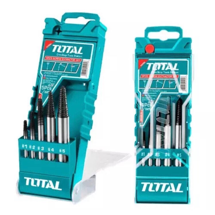 TOTAL Tools Screw Extractor TACSE0056 Take the screw 5pcs/set Bolt Stud ...