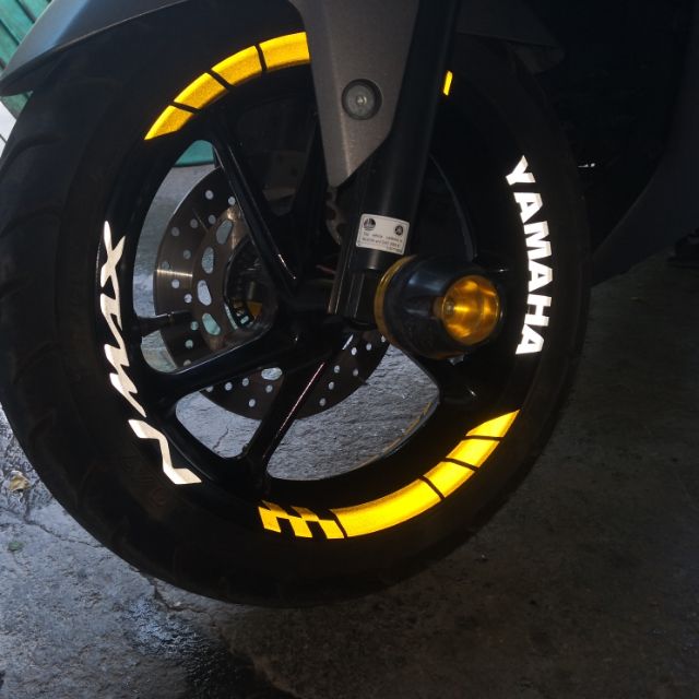Nmax mags sticker reflective yellow.. front and rear mags | Shopee ...