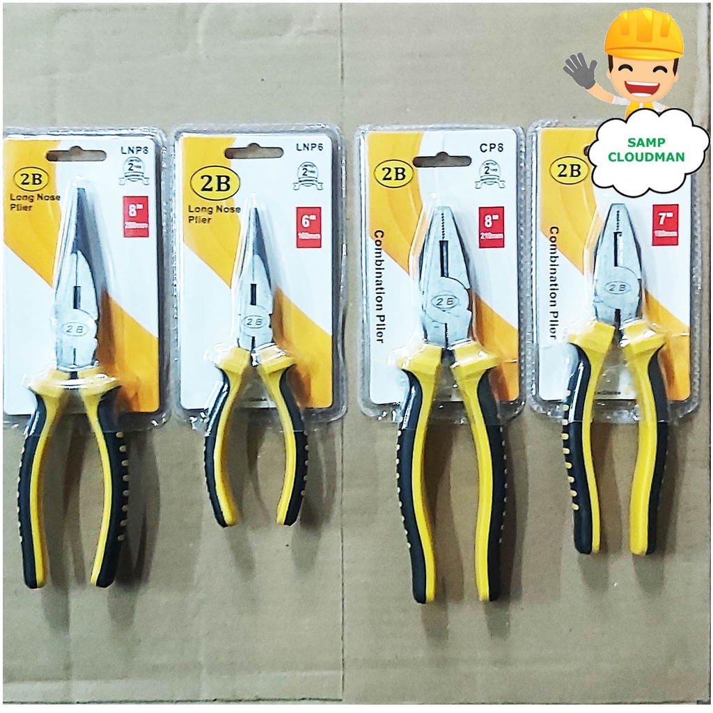 2B Good Quality Combination / Long Nose / Diagonal Pliers 6" 7" 8 ...