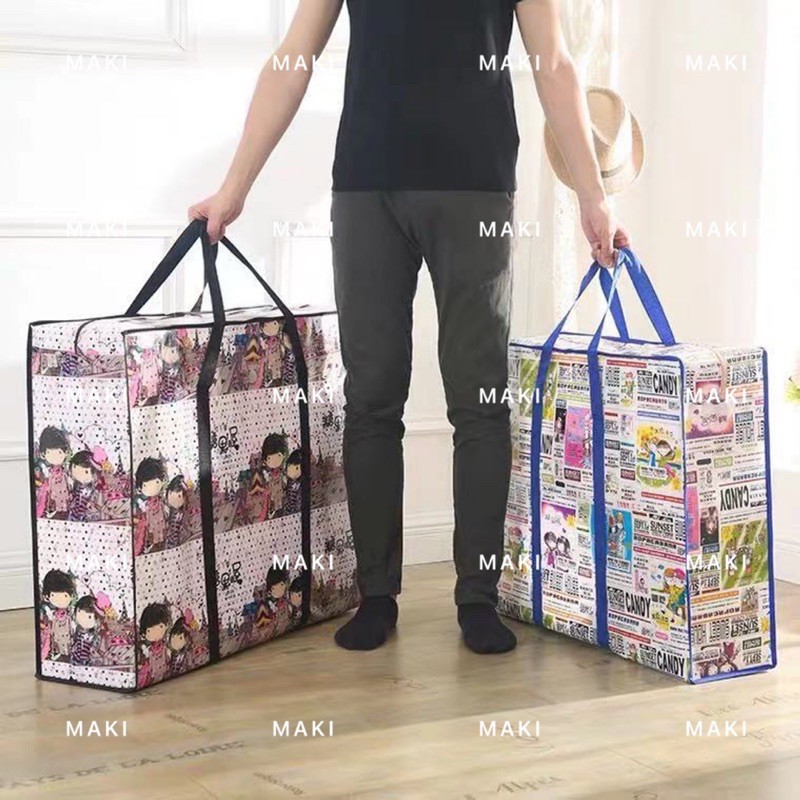 Thick travel luggage/storage bag,shopping bags,sako bag,zipper,large ...