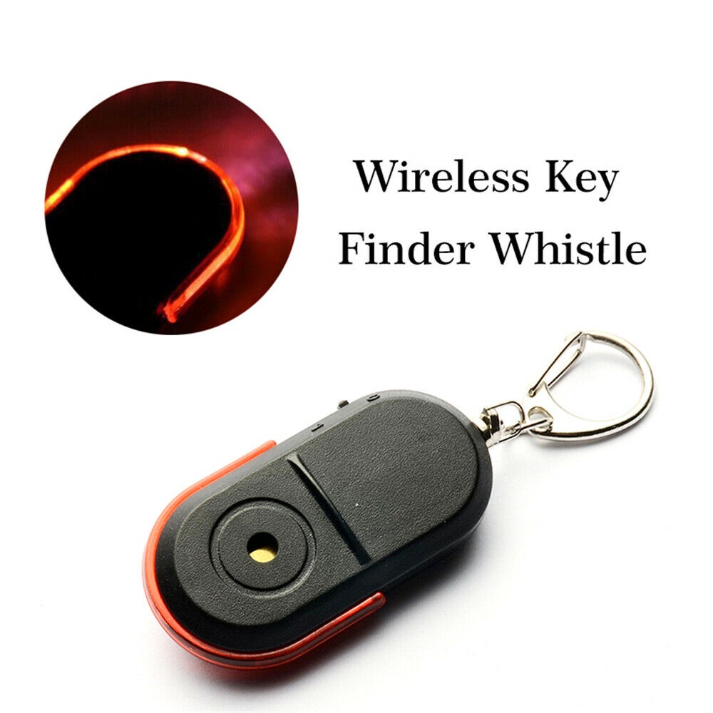 Anti Lost LED Key Finder Locator Keychain Whistle Sound Control Keyring ...