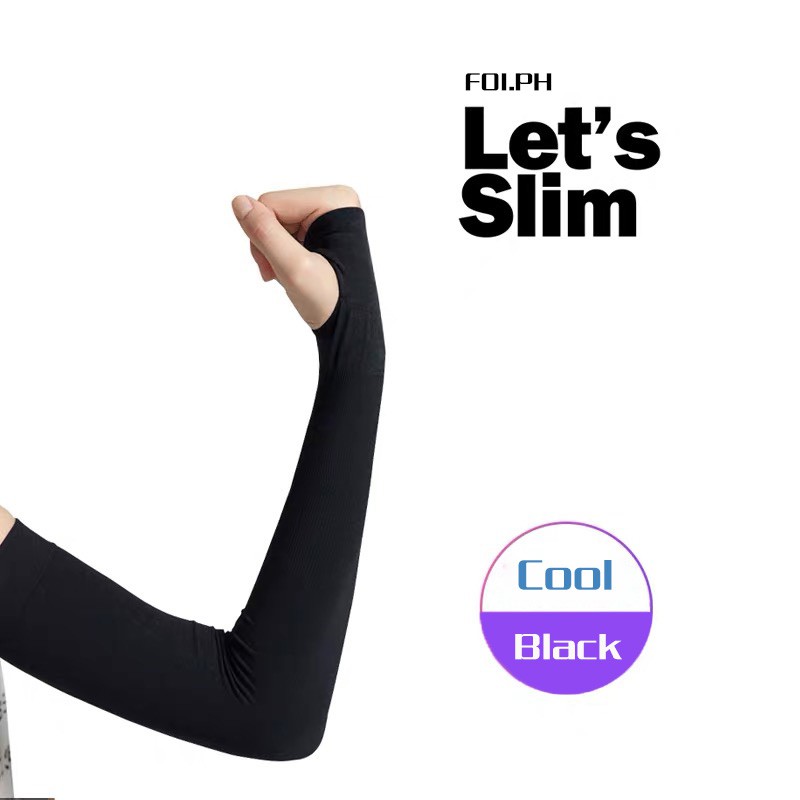COD☑️let's slim Ice silk arm sleeves sun uv protection breathable ...