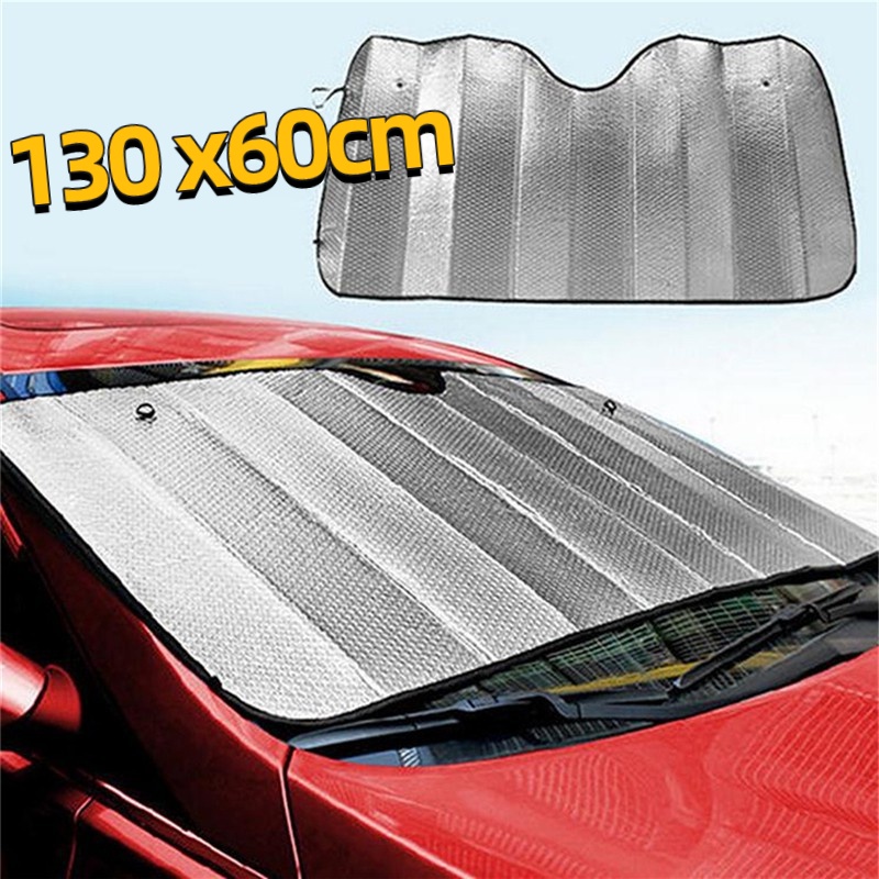 Chrome Foldable Car Windshield Visor Sunshade Screen Visor Cover Block ...
