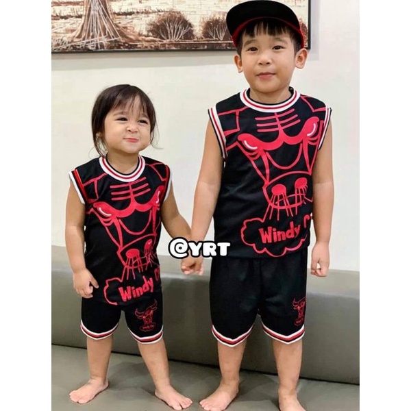 KIDS TERNO BULLS BIG FACE JERSEY DRIFIT SANDO AND SHORT SETS (CAP NOT ...