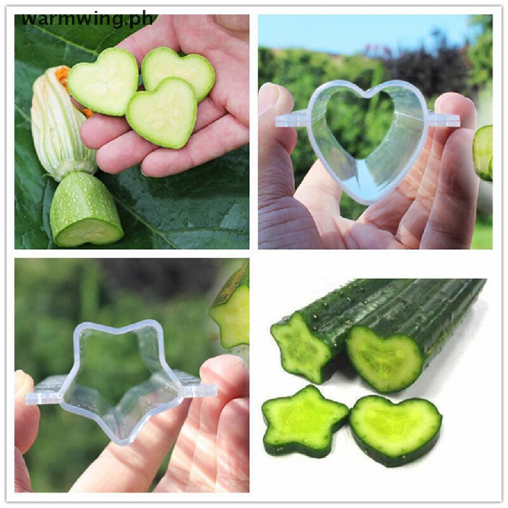 Warmwing Plastic Cucumber Growth Forming Mold Heart/Star Fruit Shaping Growing Mold ph | Shopee ...
