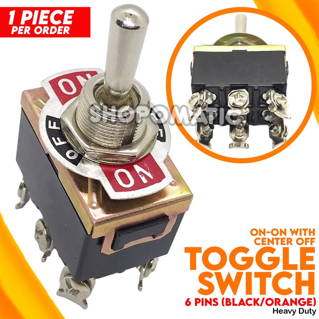 🟧 Toggle Switch ON-ON With Center OFF 6 Pins Heavy Duty 🟧 | Shopee ...