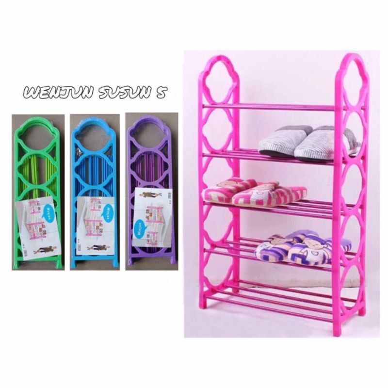 Ays Portable Stacking Shoe Rack - Multipurpose Stainless Slipper Holder ...