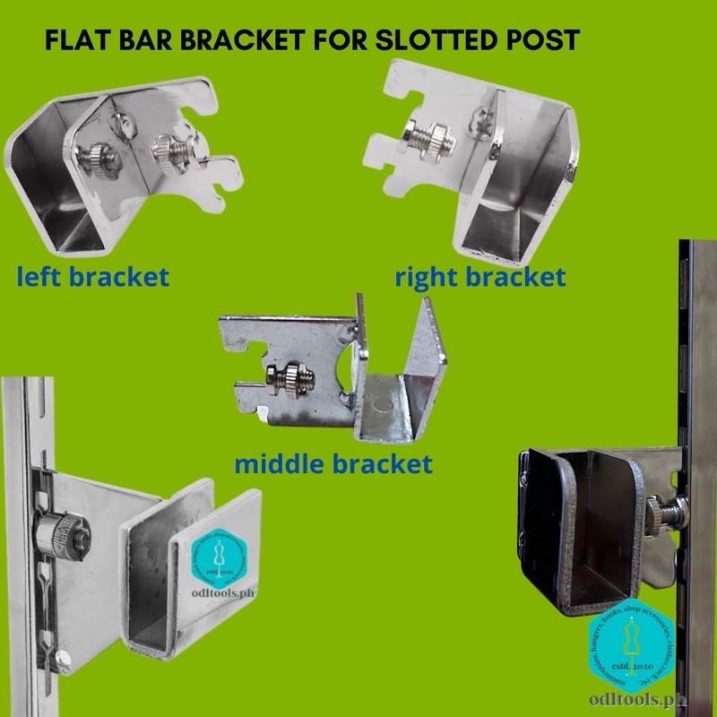 Flat Bar Bracket/Connector for Slotted Post Single Column | Shopee ...