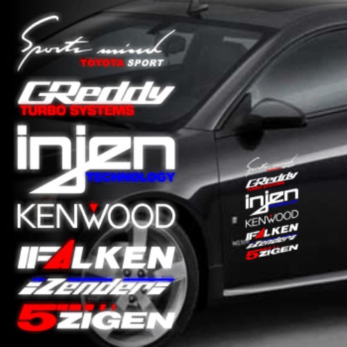 1Set Sportsmind Injen Greddy 5Zigen Side Door Sticker Decal 40x20cm ...