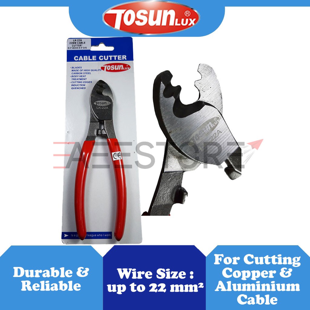 Tosunlux LK-22A ( up to 22mm2 ) Cable Cutter / Pemotong Wayar | Shopee ...