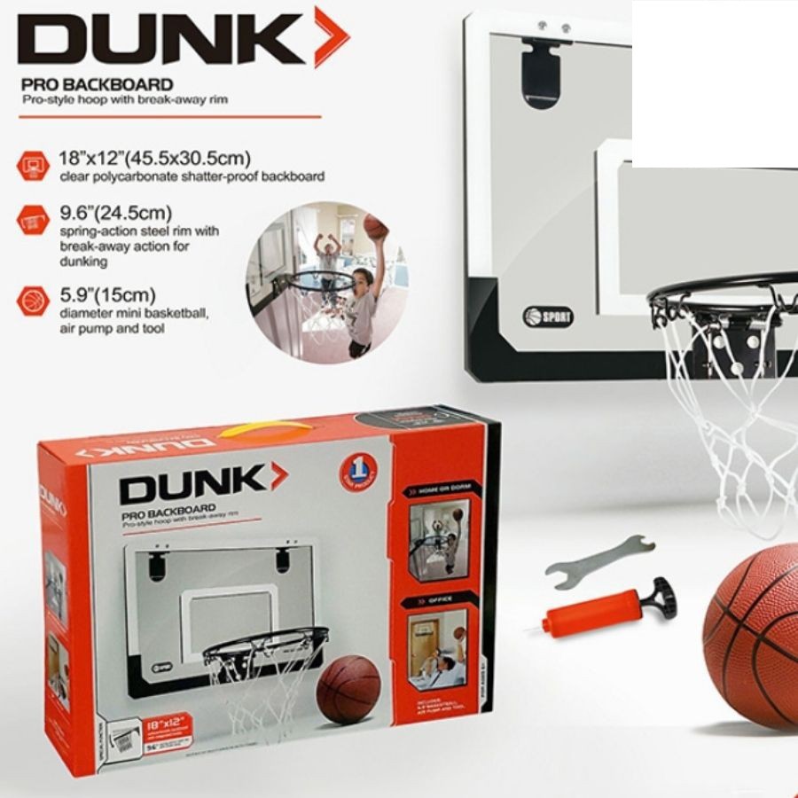 Dunk Pro Backboard Basketball for indoor or ourdoor home office back ...