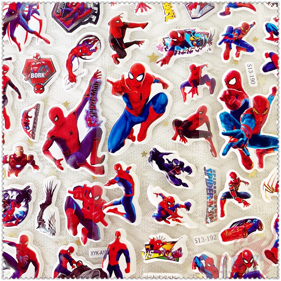 Marvel Super Hero Spider-Man Q-1 DIY Rewards Sticker 1 Sheet 3D Puffy ...