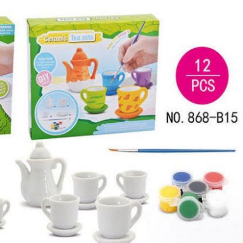 Educational Mini Ceramic Toys Painting Learning Collectables Toy ...