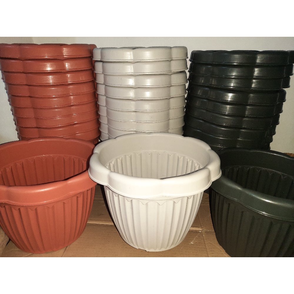 SET OF 10PCS. BIG ROUND GARDEN POT (10X7.5INCHES) - 55PESOS EACH - paso ...