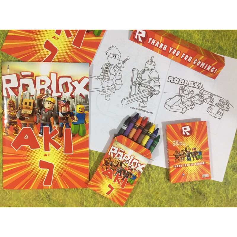 Personalized Roblox themed Activity Book + Crayon Set | Shopee Philippines
