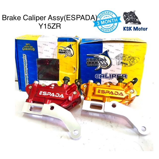 Front Brake Caliper Assy Y15ZR ESPADA Complete Set plug n play 3 month ...