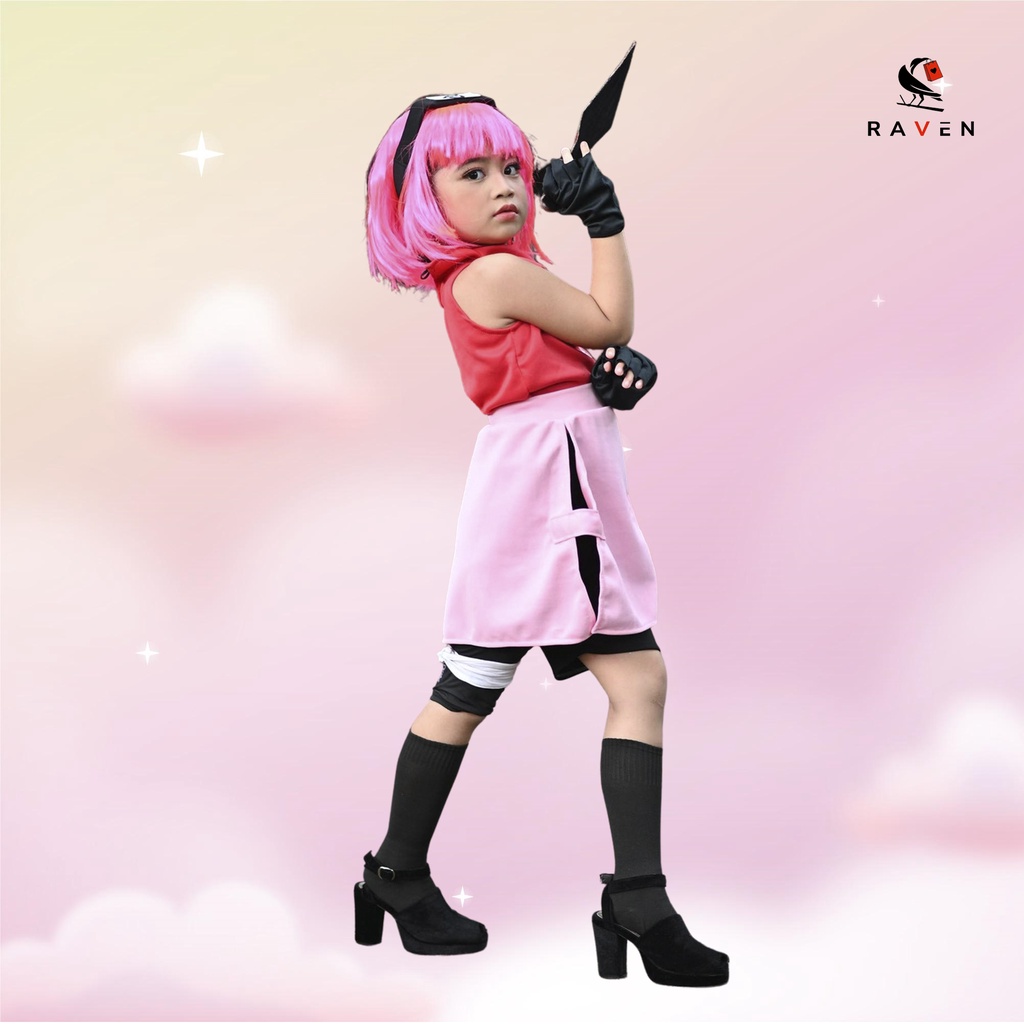 SAKURA HARUNO Naruto Anime Fashion Trendy Outfit Terno Costume Set for ...