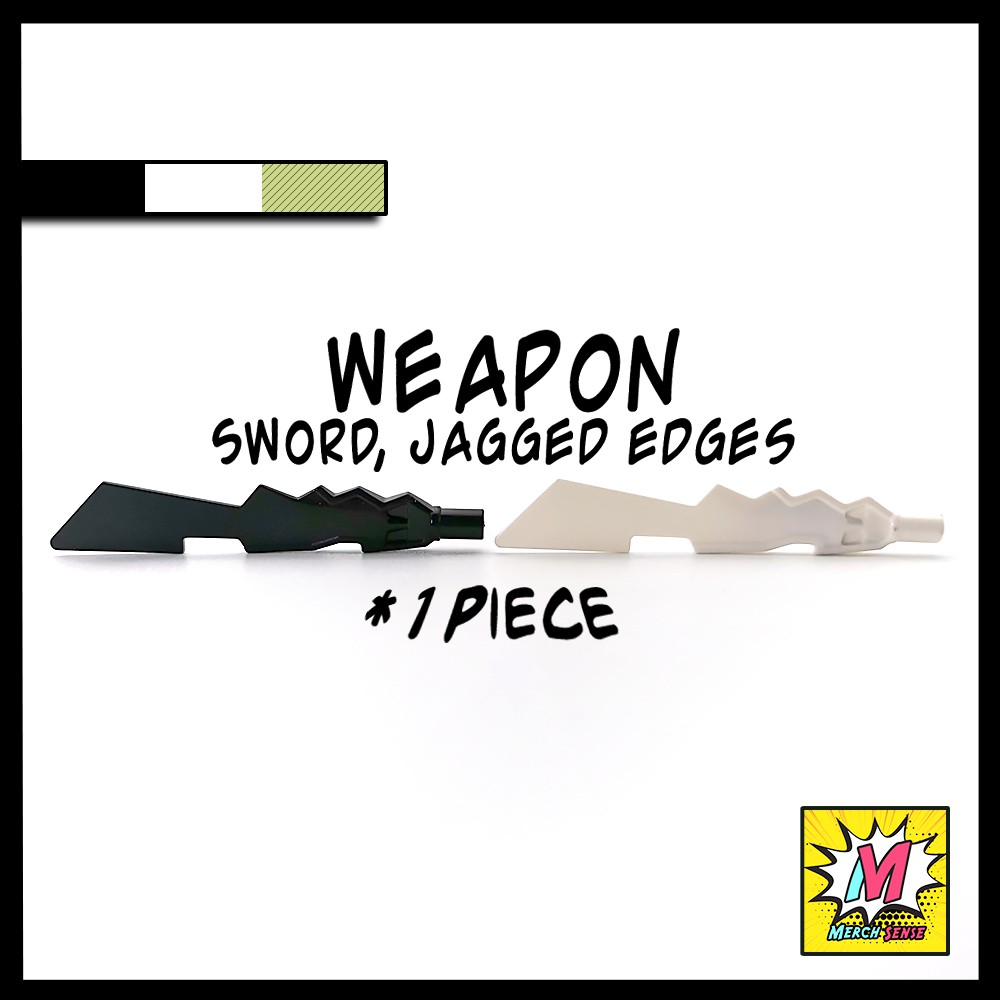 Weapon Sword Jagged Brick Minifigures Accessories Toy Parts 11439 ...