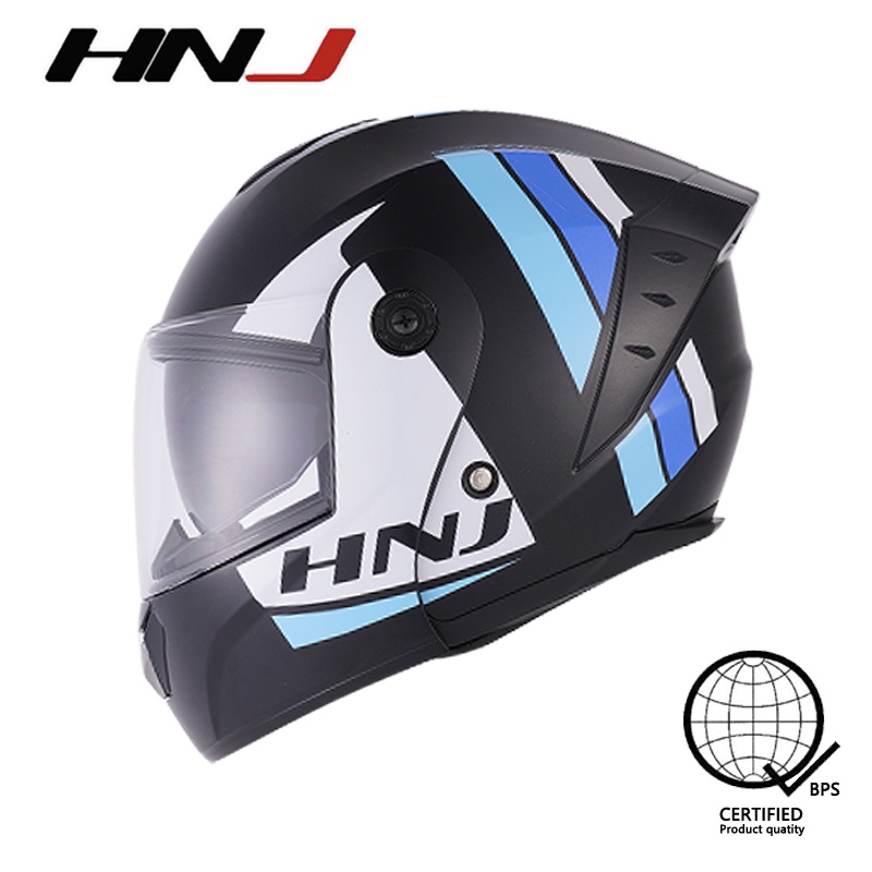 HNJ 937 Motorcycle Helmet Modular with Icc Dual Visors Clear Lens ...