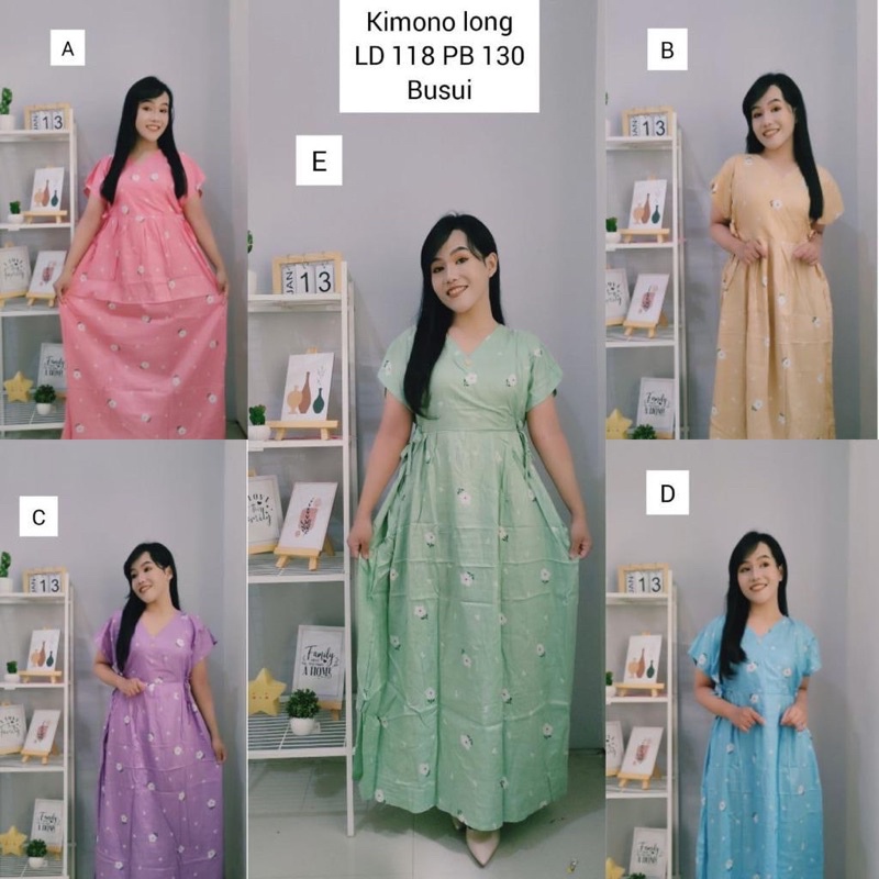 Homedress Long kimono Dress Negligee viral kimono | Shopee Philippines
