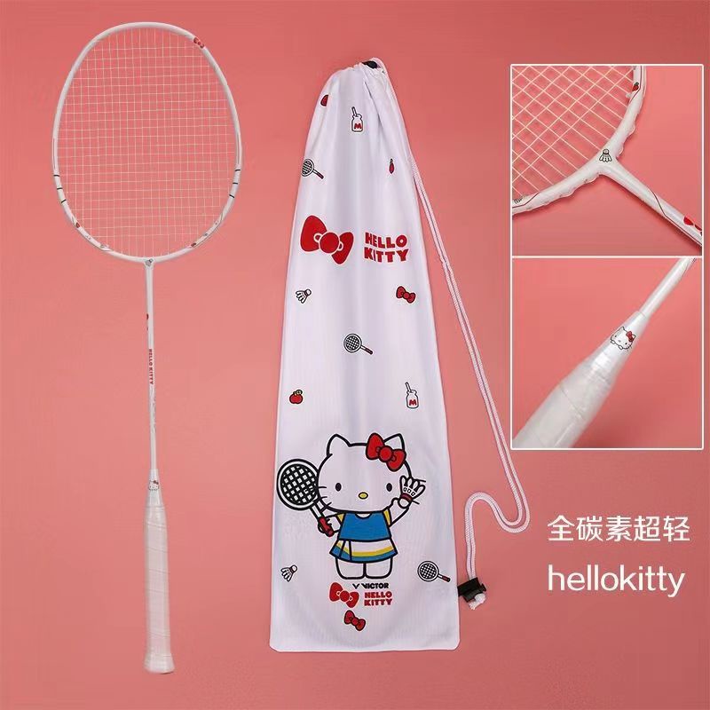 Hello Kitty co branded professional badminton racket, all carbon ...