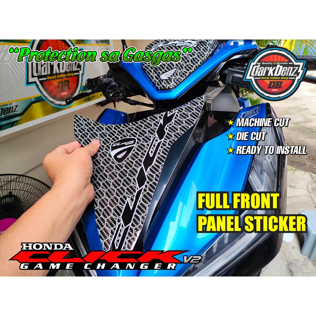 Honda Click Version 2 Honeycomb Design Sticker for Front Panel | custom ...