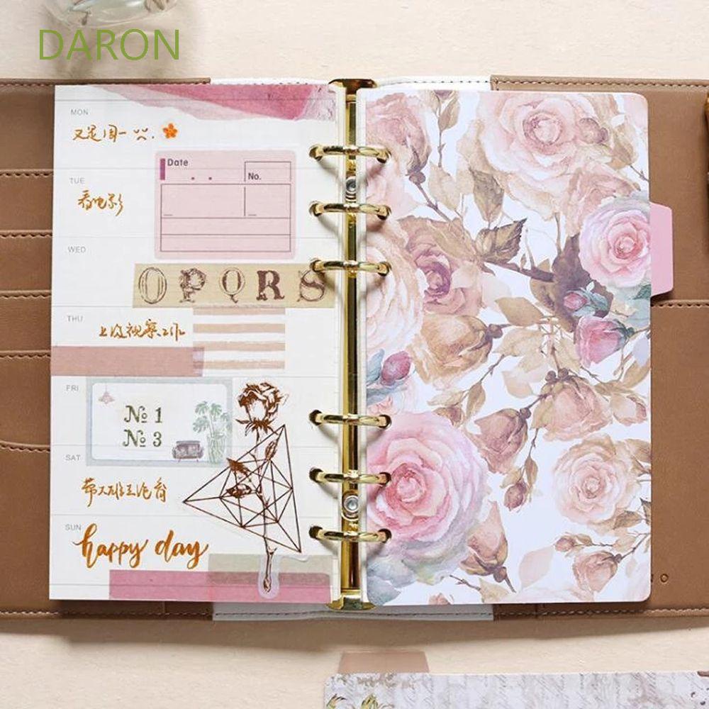 DARON Loose Leaf Separator Page A5 A6 Diary Book Category Page Tab ...