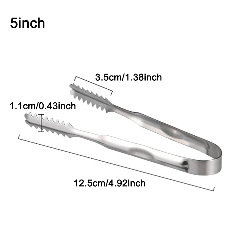 Stainless Steel Ice Tongs Non-Stick Bread Tongs Serving Tongs with ...