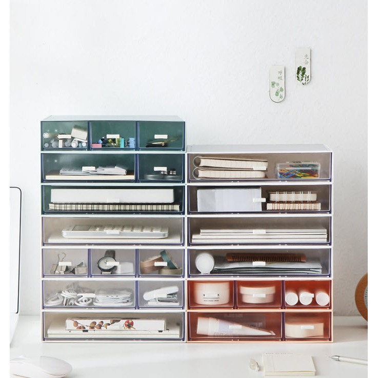 Minimalist Japanese Style Stackable Desk Drawer Organizer Cosmetic ...