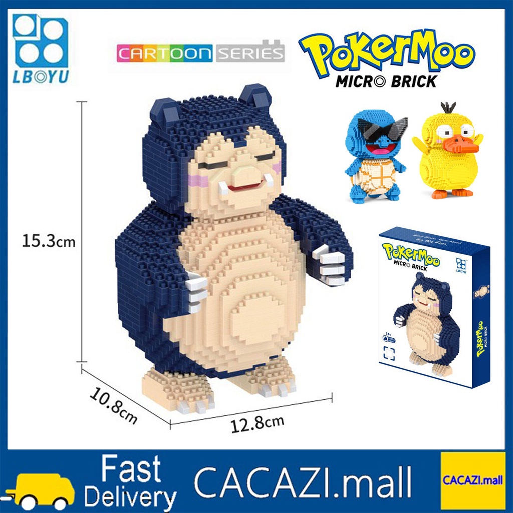Pokemon Anime Assemble Building Bricks Figure Toys Psyduck Squirtle ...
