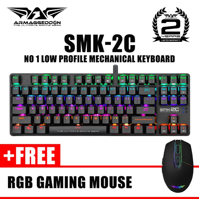 Latest Armaggeddon SMK 2C TKL Low Profile Mechanical Keyboard Outemu ...