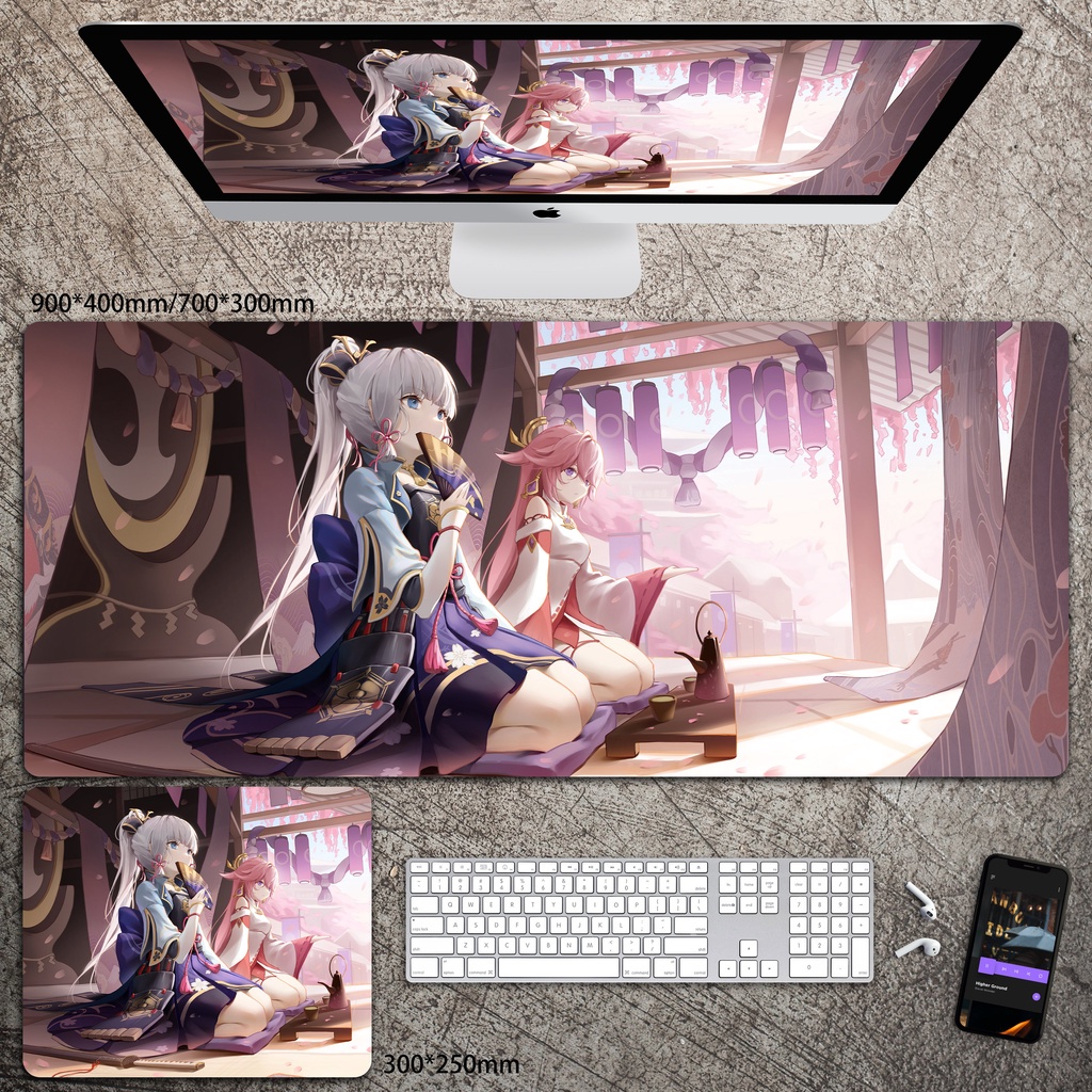 Full Character Mouse Pad Walnut Table Mat Gan Yu Game Genshin Impact ...