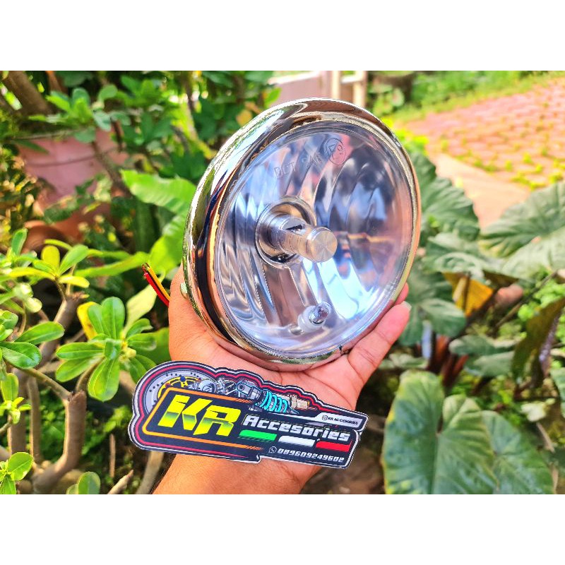 Jute headlamp Headlights Chrome pesek dop led ride it | Shopee Philippines