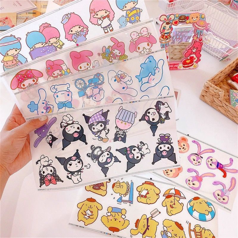 Sanrio diy Handbook Stickers Melody pvc Transparent Waterproof Stickers ...
