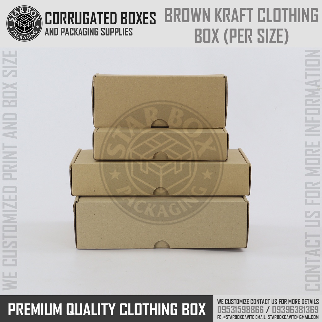 Starbox Premium Clothing Box ( Corrugated / Mailer / Brown Kraft / Gift ...